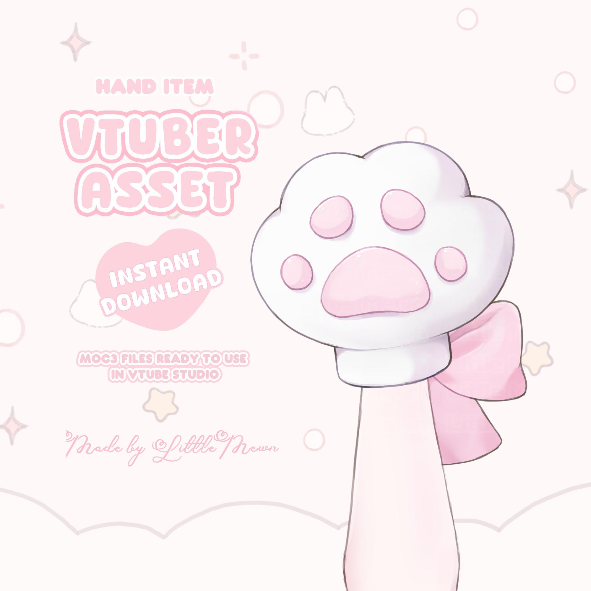 Vtuber Asset | Rigged Kitty Paw Ribbons - Etsy