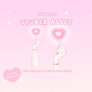 Vtuber Asset | Rigged Finger Heart - Etsy