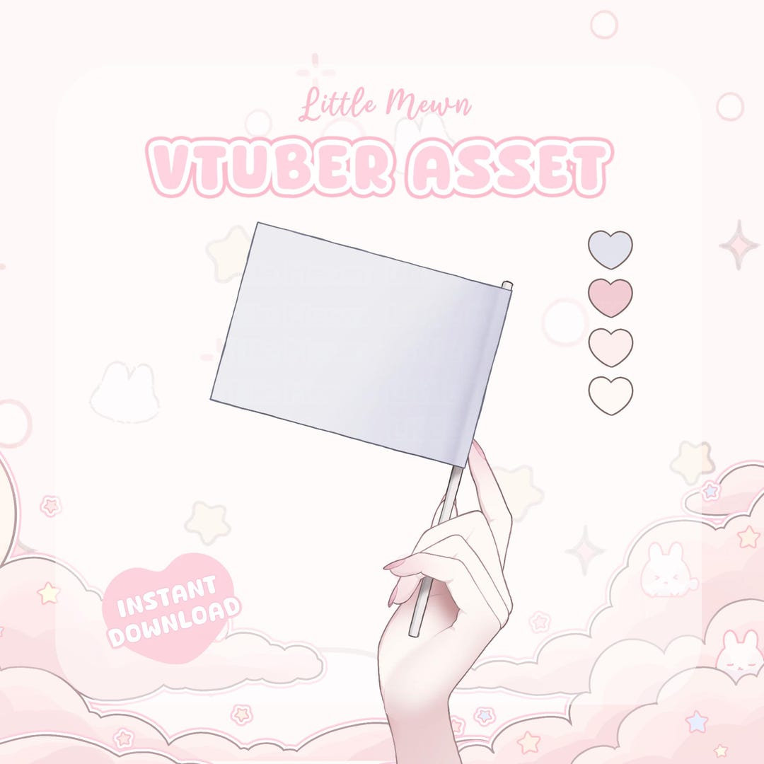 Vtuber Asset | Rigged Flag | Vtube Studio - Etsy