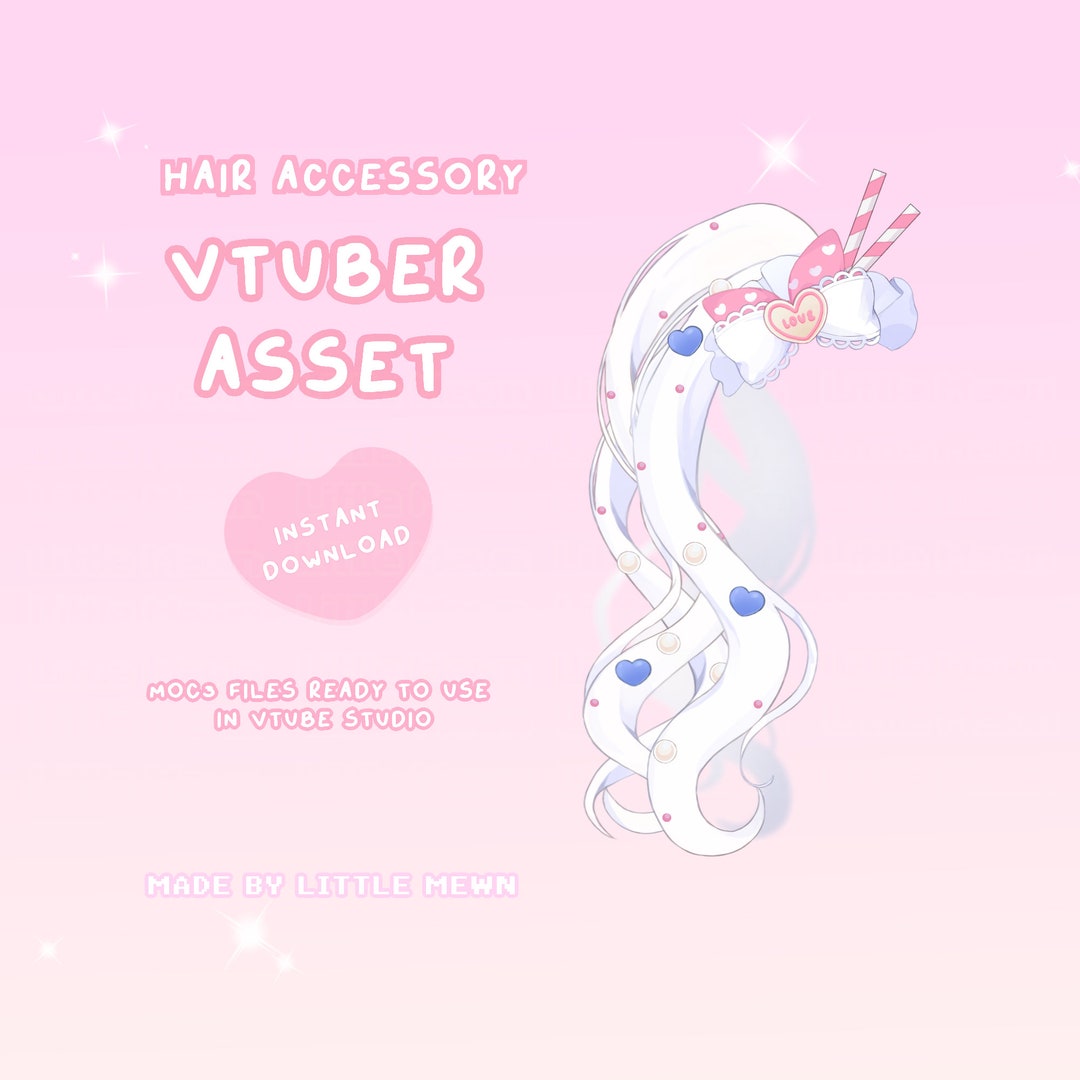 Vtuber Asset | Rigged Sweet Tails Hair - Etsy