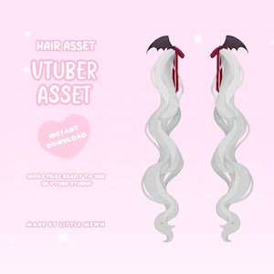 Vtuber Asset | Vampira Twin Tails | Vtube Studio - Etsy