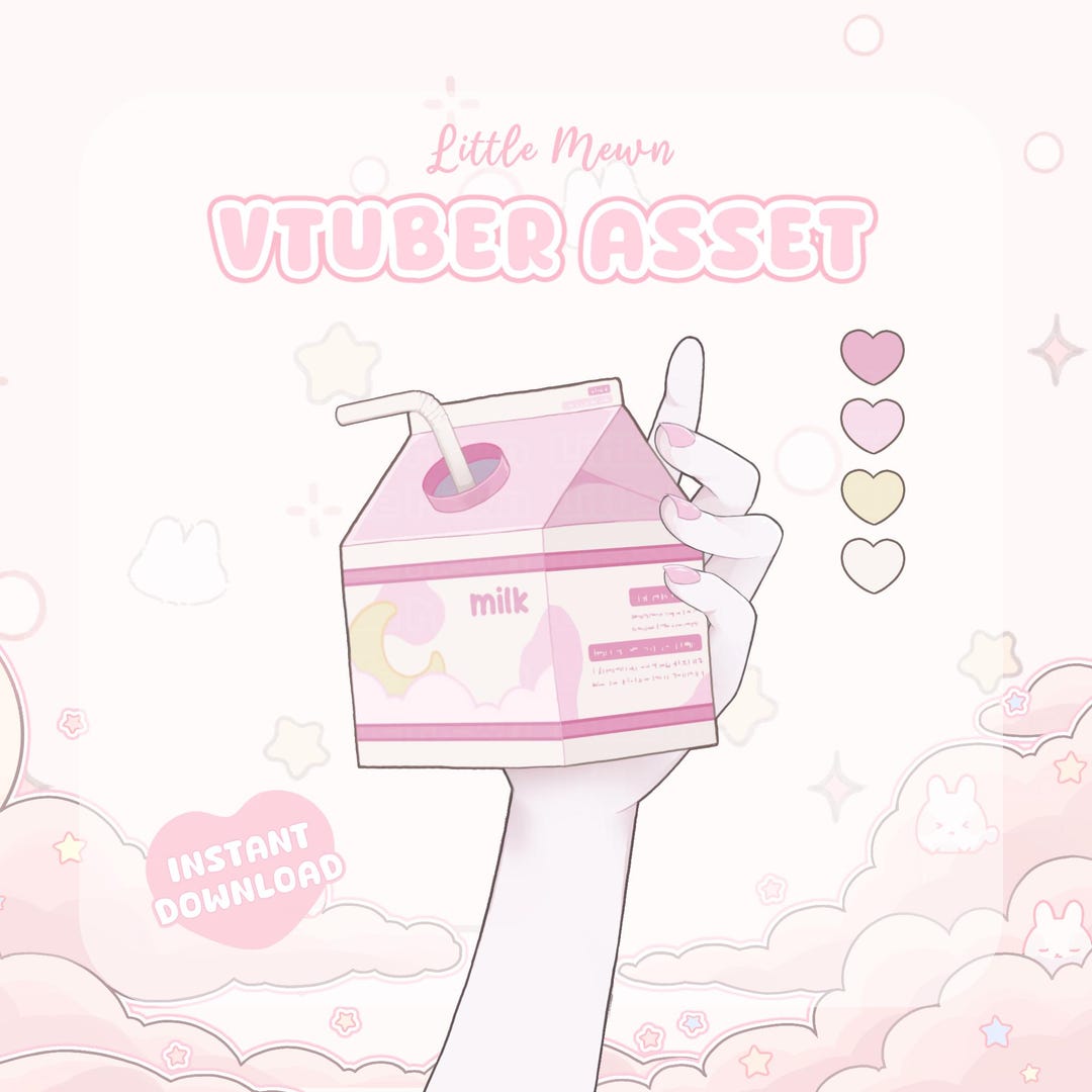 Vtuber Asset | Moon Milk | Vtube Studio - Etsy