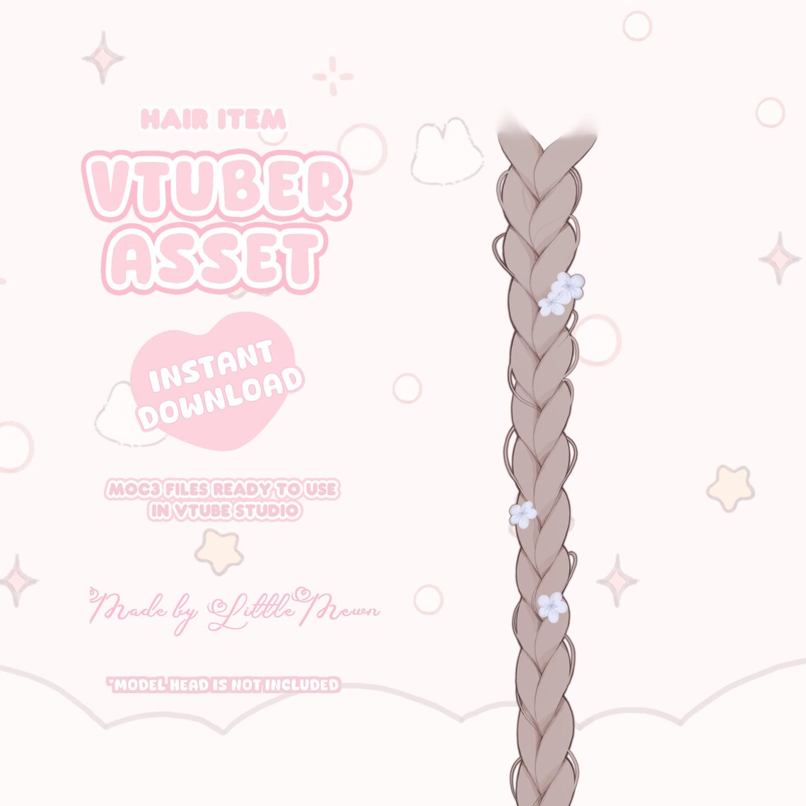 Vtuber Asset | Rigged Enchanted Braid - Etsy