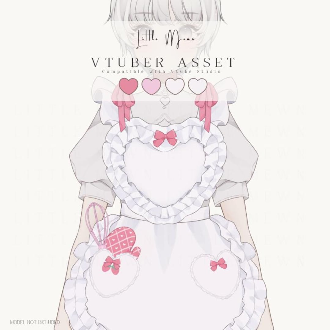 Vtuber Cooking Apron Outfit Asset for Vtube Studio, Rigged Animated ...