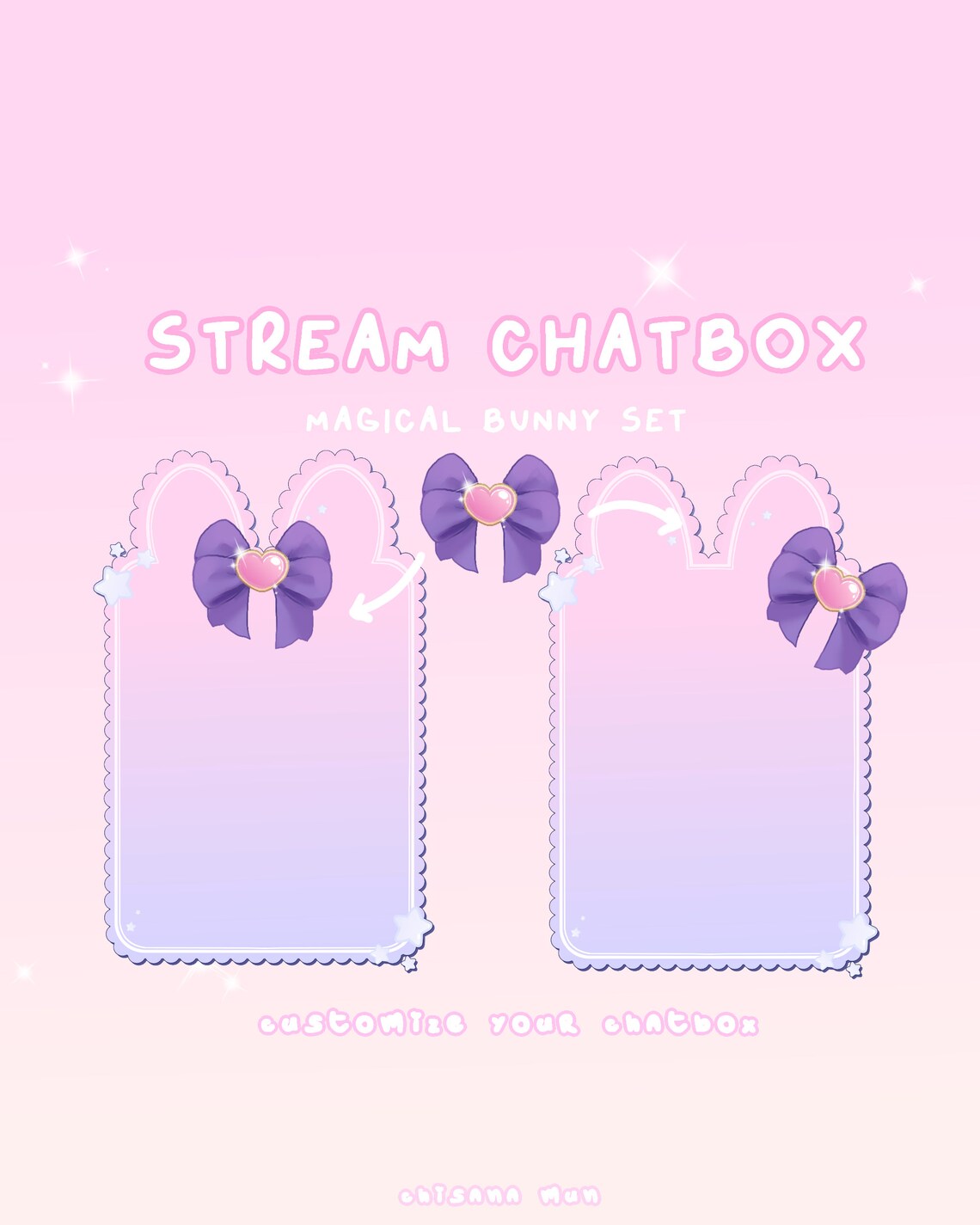 Magical Bunny Chat Box Bundle for Streaming on Twitch OBS - Etsy