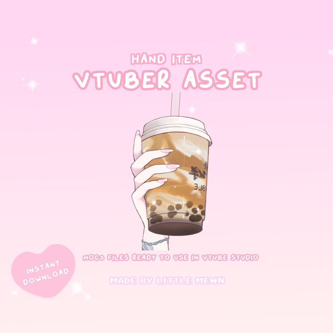 Vtuber Asset | Rigged Brown Sugar Bubble Tea - Etsy