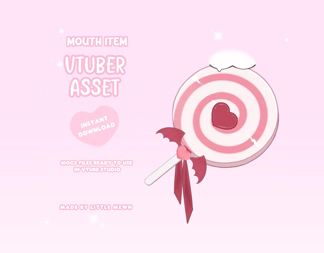 Vtuber Asset | Blood Bite Pop | Vtube Studio - Etsy