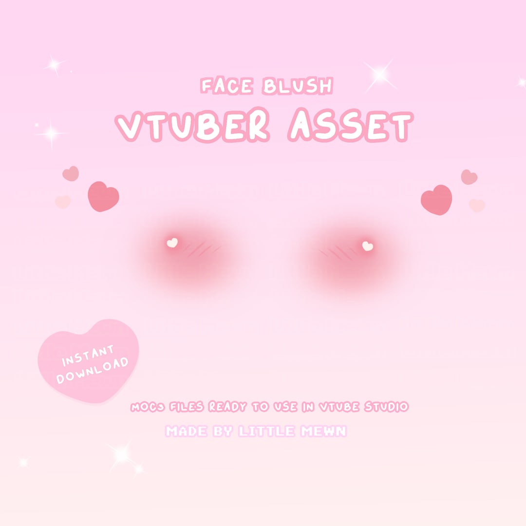 Vtuber Asset Rigged Heart Blush - Etsy