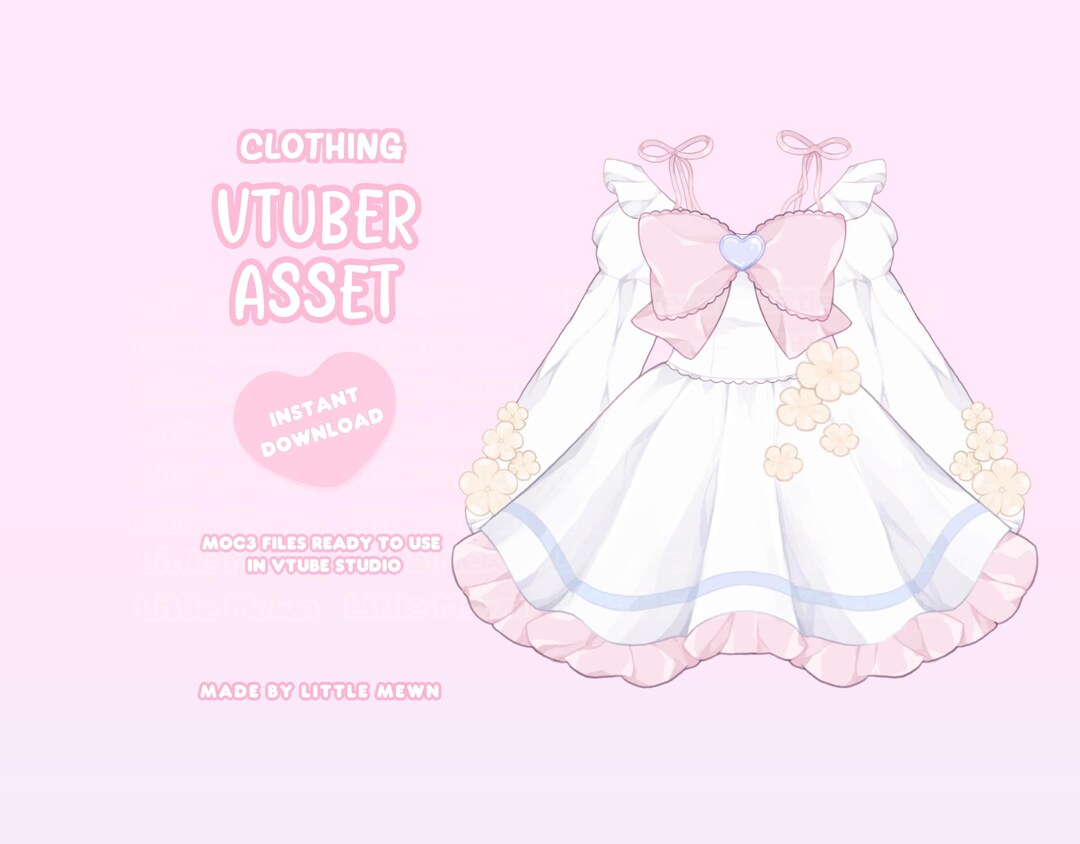 Vtuber Asset | Winter Princess Leia Dress | Vtube Studio - Etsy