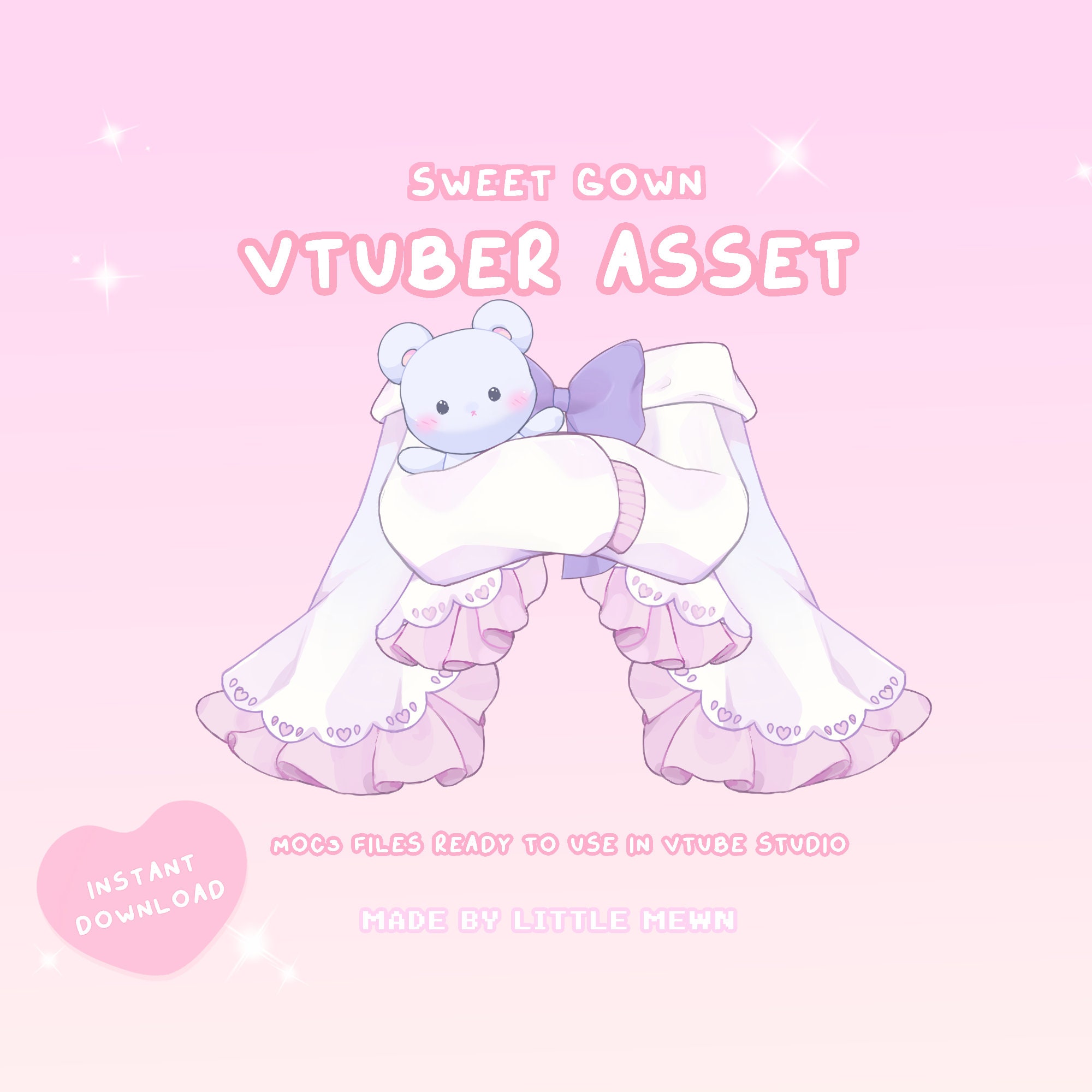 Vtuber Asset Rigged Sweet Gown - Etsy Australia