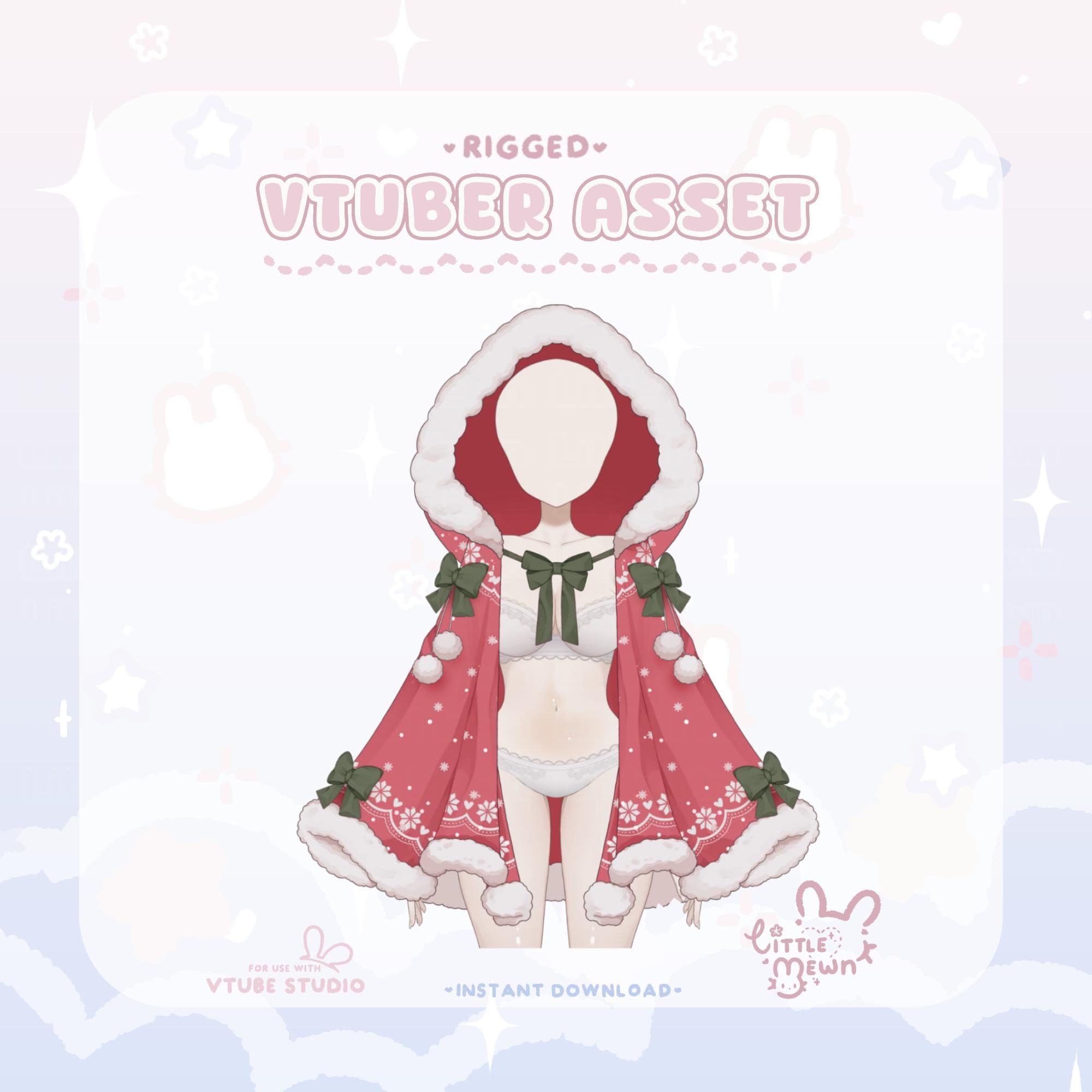 Vtuber Asset | Rigged Winter Cape | Vtube Studio - Etsy