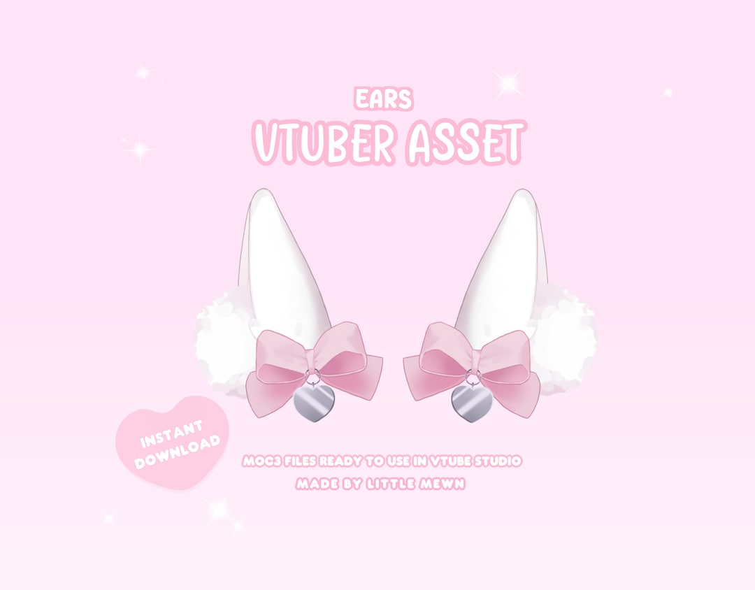 Vtuber Asset | Rigged Princess Bunny Ears - Etsy