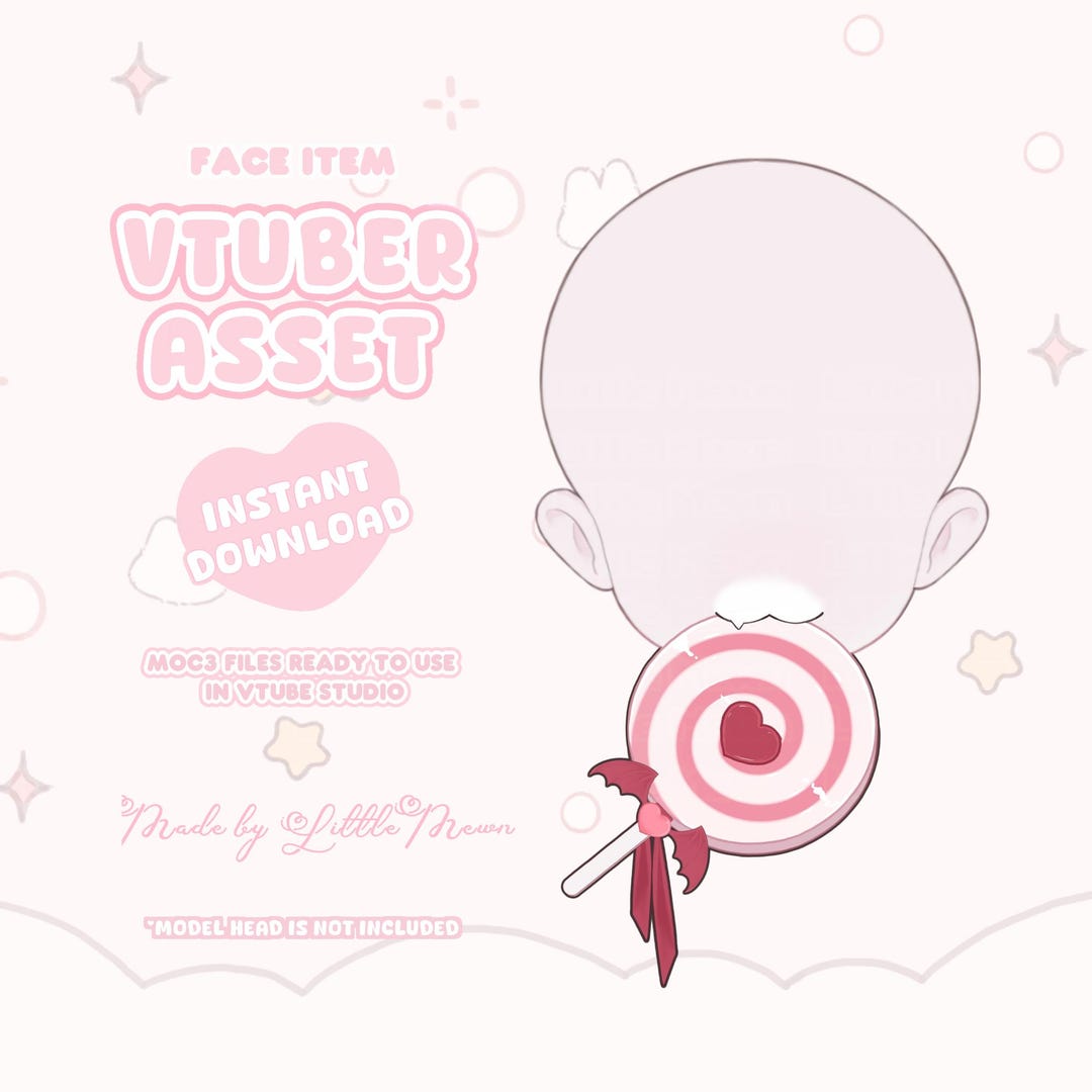 Vtuber Asset | Blood Bite Pop | Vtube Studio - Etsy