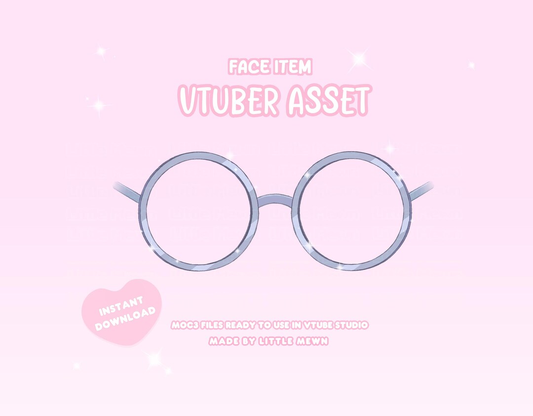 Vtuber Asset | Rigged Blueberry Glasses - Etsy
