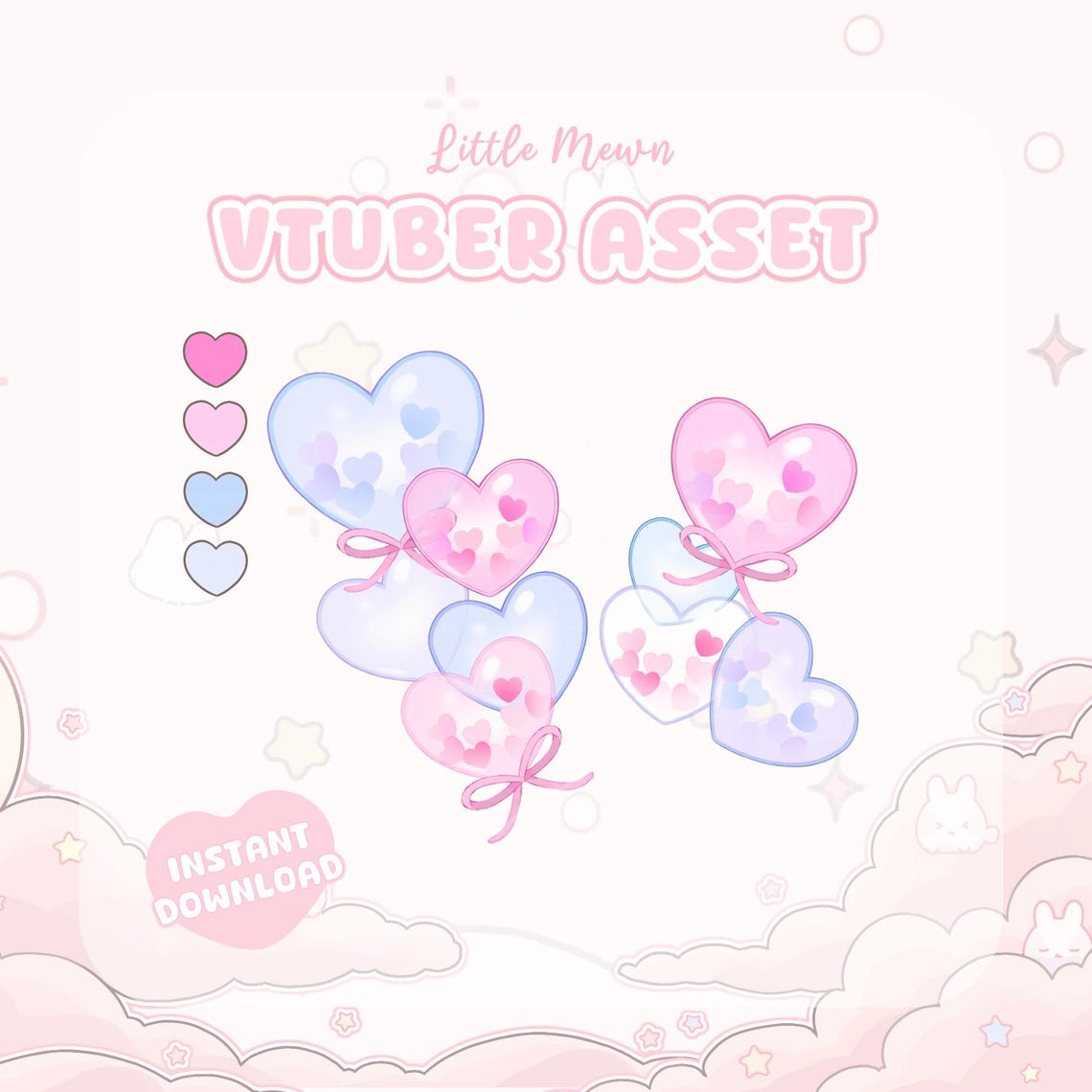 Vtuber Asset | Rigged Heartopia Confetti Balloons - Etsy