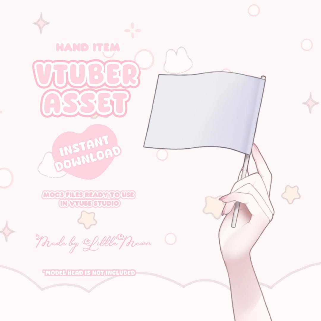 Vtuber Asset | Rigged Flag | Vtube Studio - Etsy