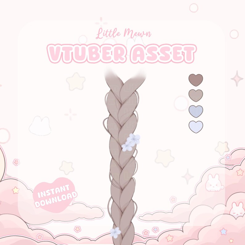 Vtuber Asset | Rigged Enchanted Braid - Etsy