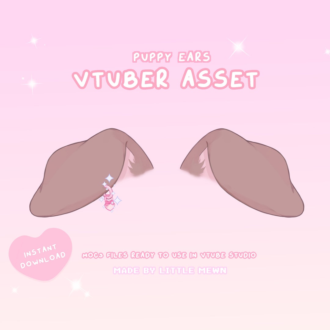 Vtuber Asset Rigged Cute Vtuber Puppy Ears - Etsy