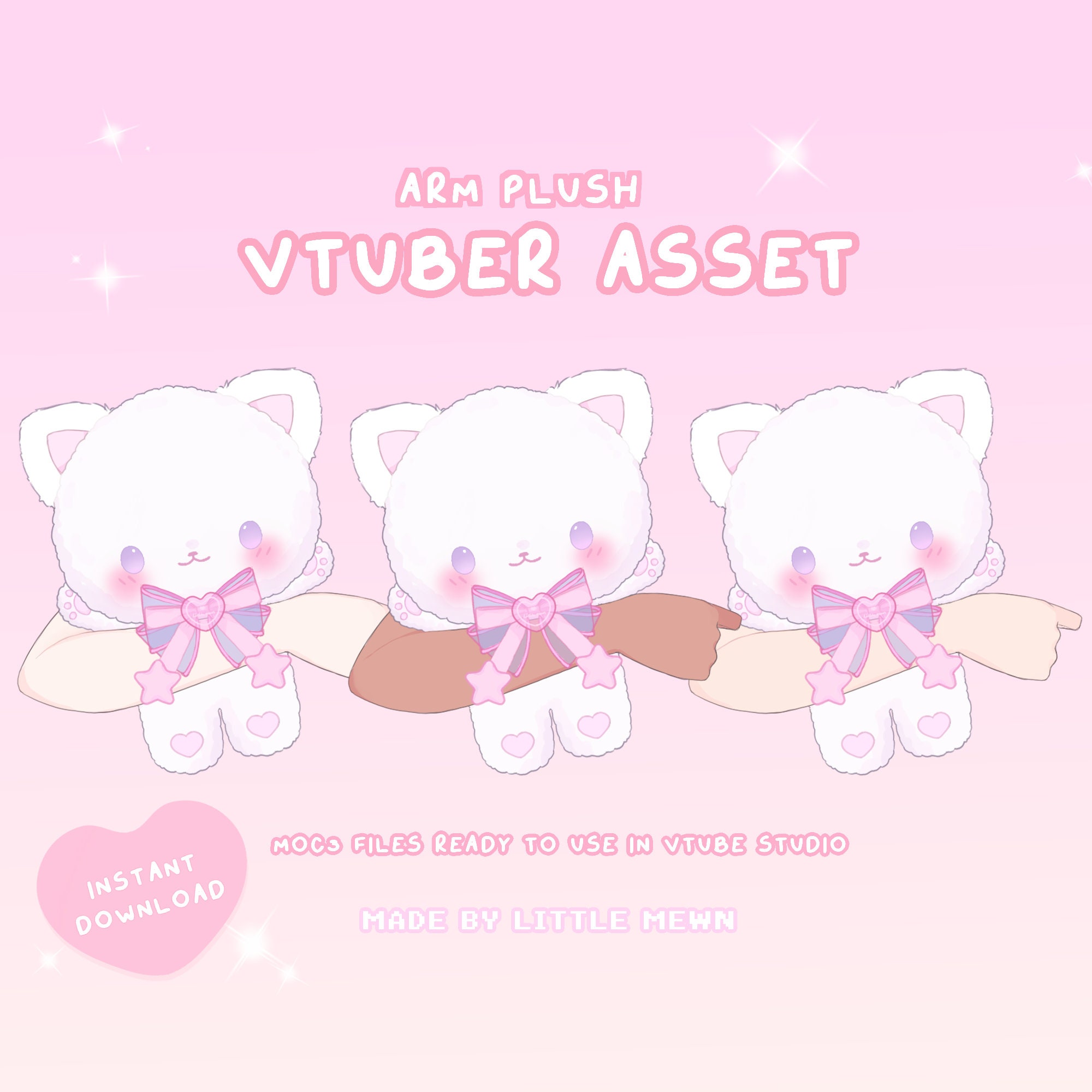 Vtuber Asset Rigged My Star Cat Plush - Etsy Hong Kong
