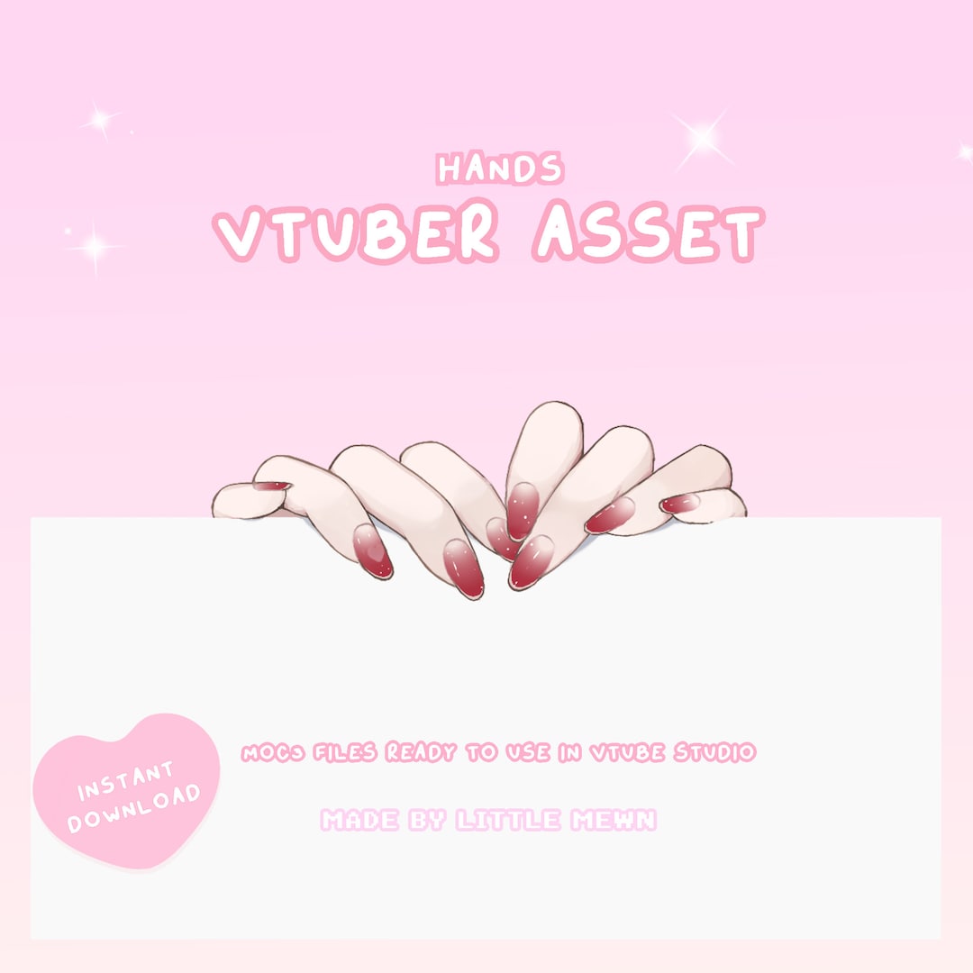 Vtuber Asset | Rigged Glitter Peekaboo Hands - Etsy