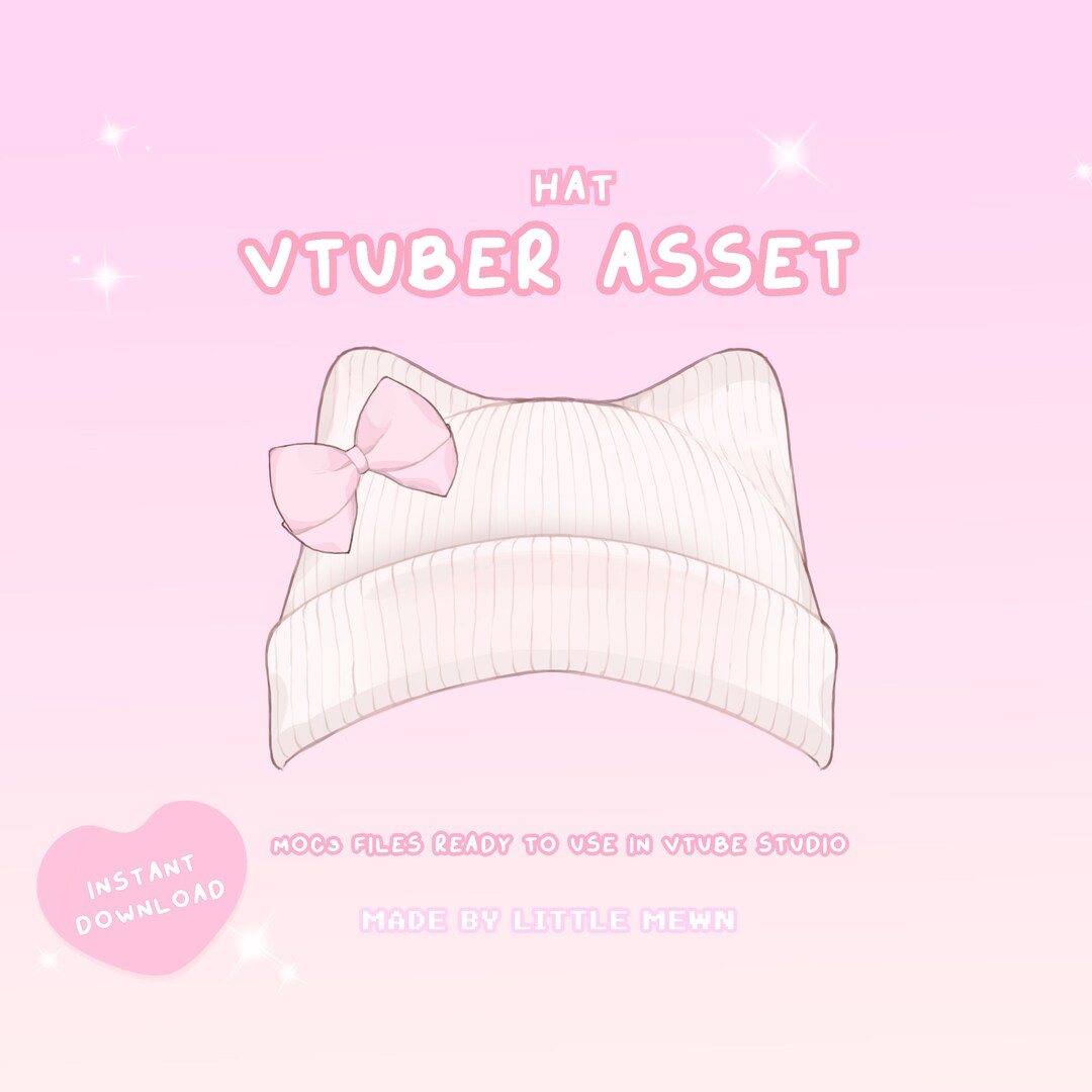 Vtuber Asset | Rigged Cat Ear Beanie - Etsy