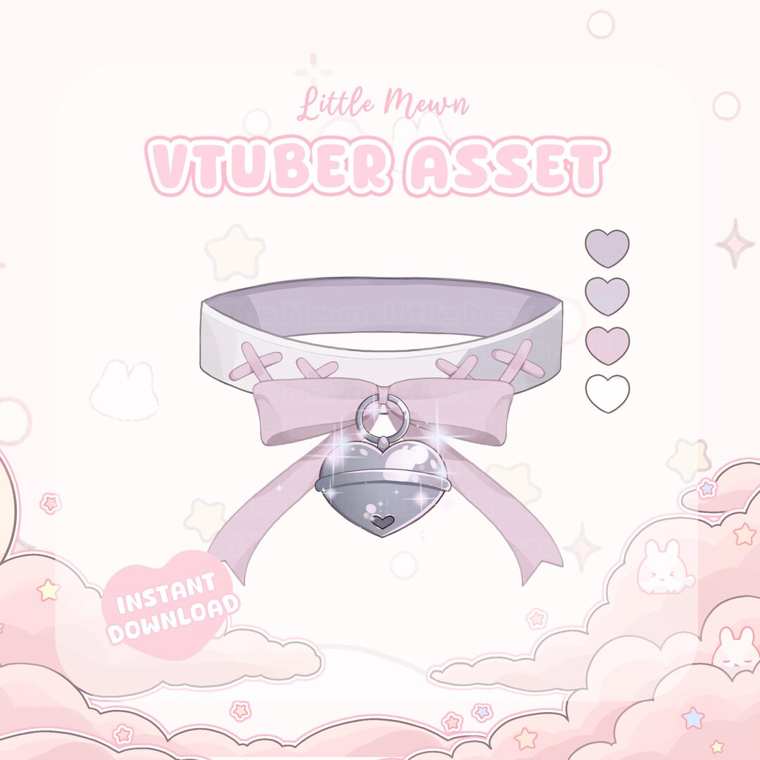 Vtuber Asset | Sweet Heart Choker | Vtube Studio - Etsy