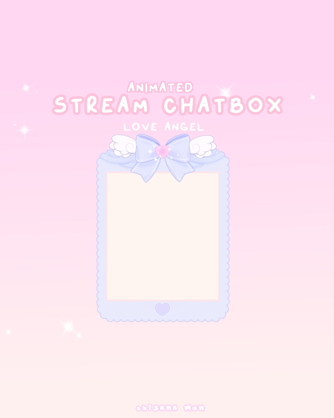 Animated Chat Box | Cute Twitch Overlay With Adorable Purple Love Angel ...
