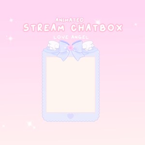 Animated Chat Box | Cute Twitch Overlay With Adorable Purple Love Angel ...