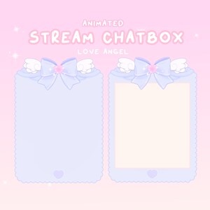 Animated Chat Box | Cute Twitch Overlay With Adorable Purple Love Angel ...