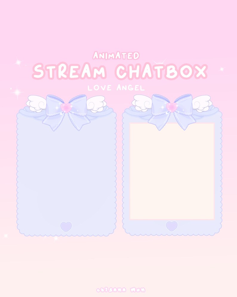 Animated Chat Box Cute Twitch Overlay With Adorable Purple - Etsy