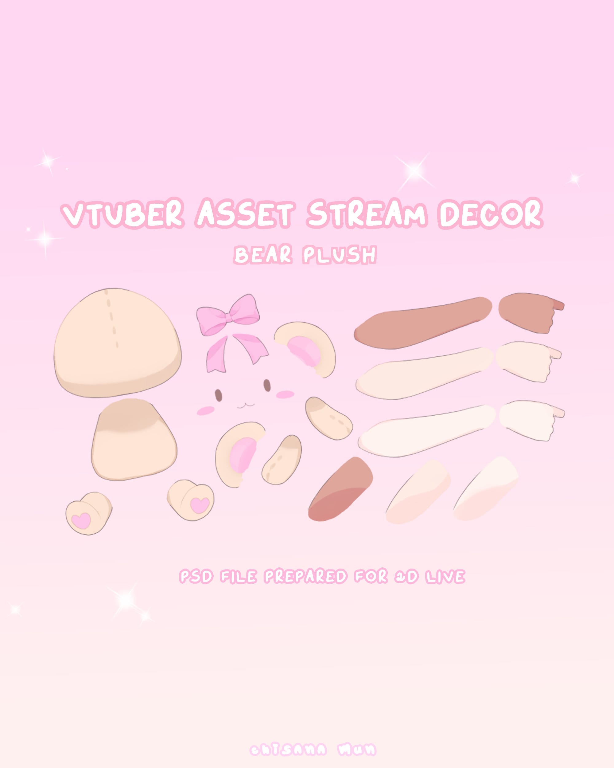 Vtuber Asset Rigged Cute Bear Plush - Etsy