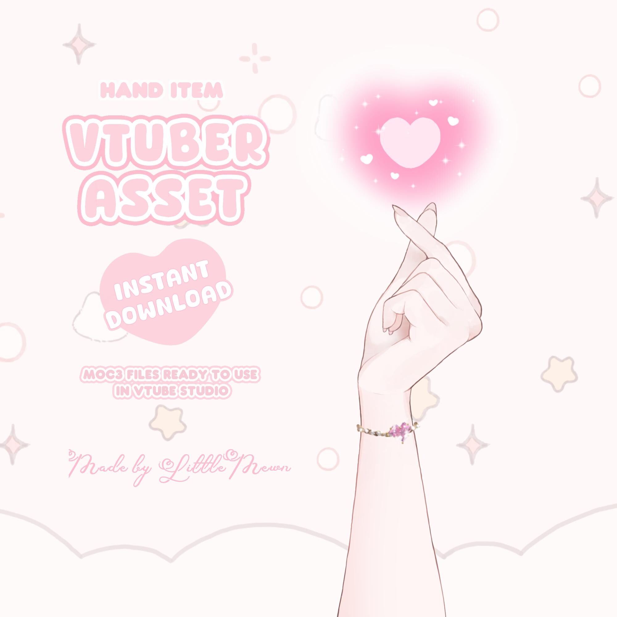 Vtuber Asset | Rigged Finger Heart - Etsy