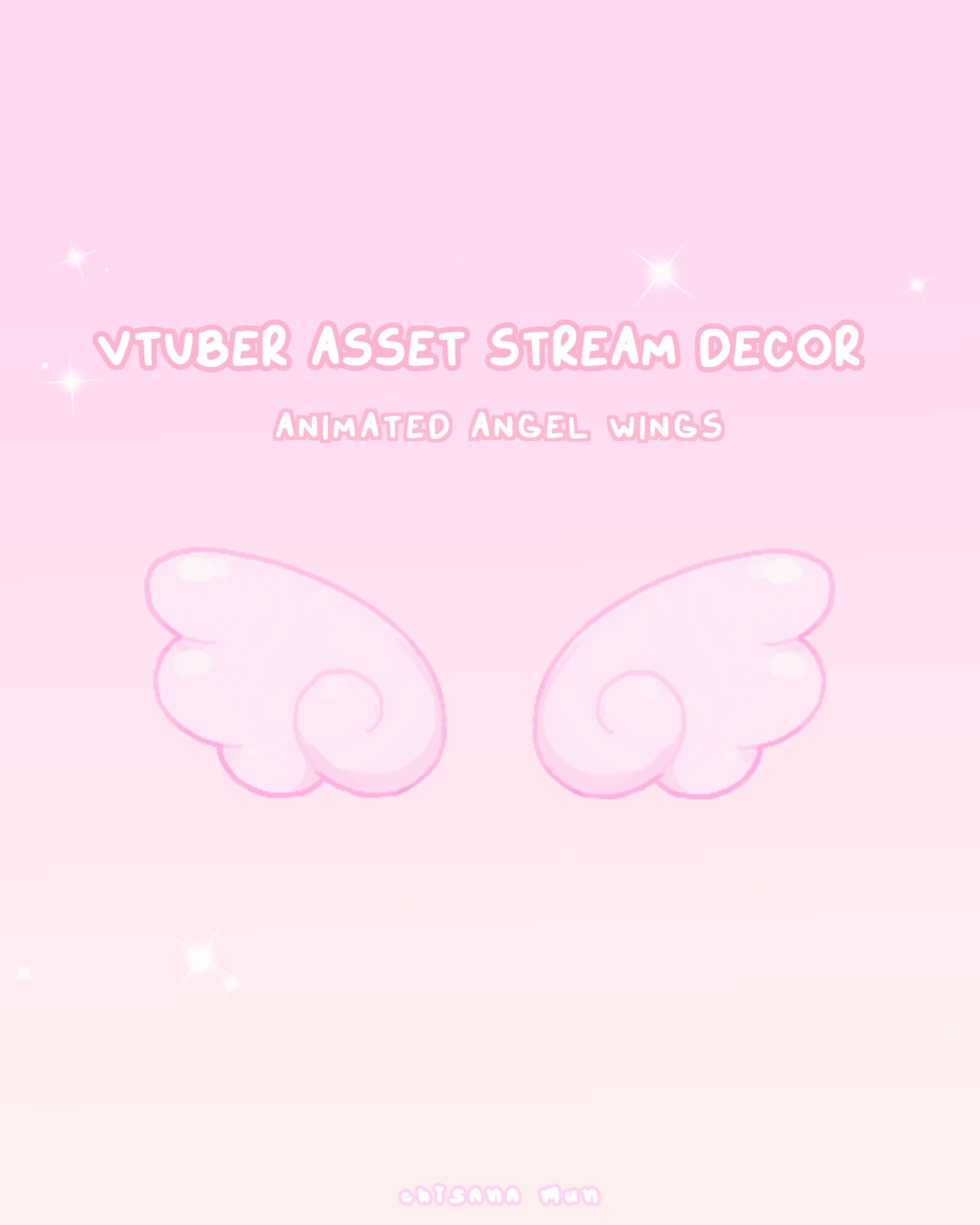 Vtuber Asset Rigged Cute Pink Vtuber Angel Wings - Etsy