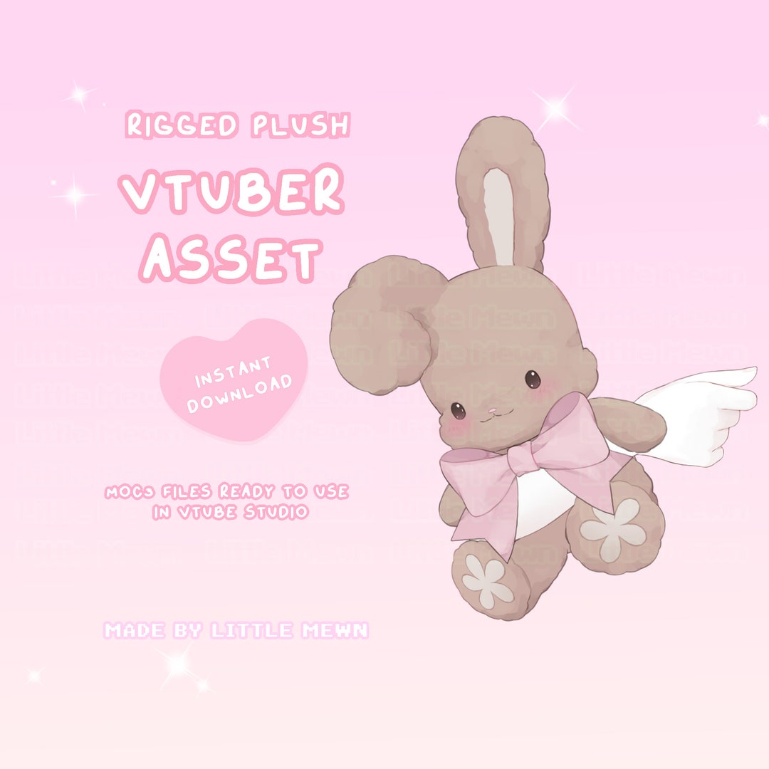 Vtuber Asset | Rigged Biscuit Bunny Plush - Etsy