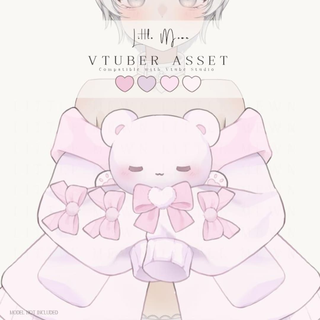 Vtuber Cosy Bear Cardigan Outfit Asset for Vtube Studio, Rigged ...