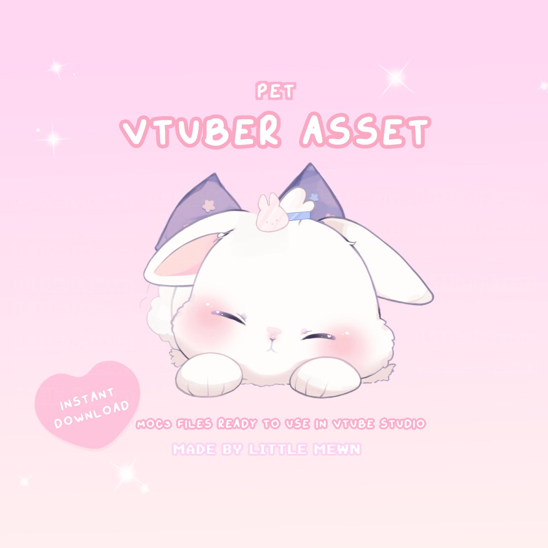 Vtuber Asset | Rigged Sleeping Bunny - Etsy