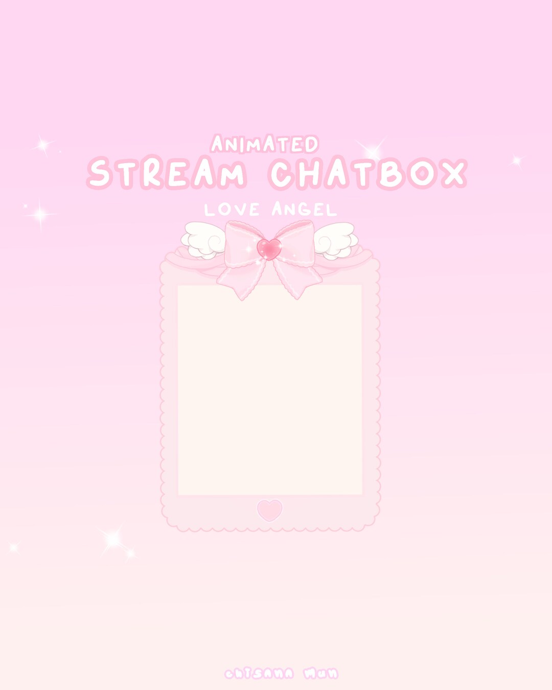 Animated Chat Box | Cute Twitch Overlay With Adorable Pink Love Angel ...