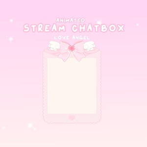 Animated Chat Box Cute Twitch Overlay With Adorable Pink - Etsy