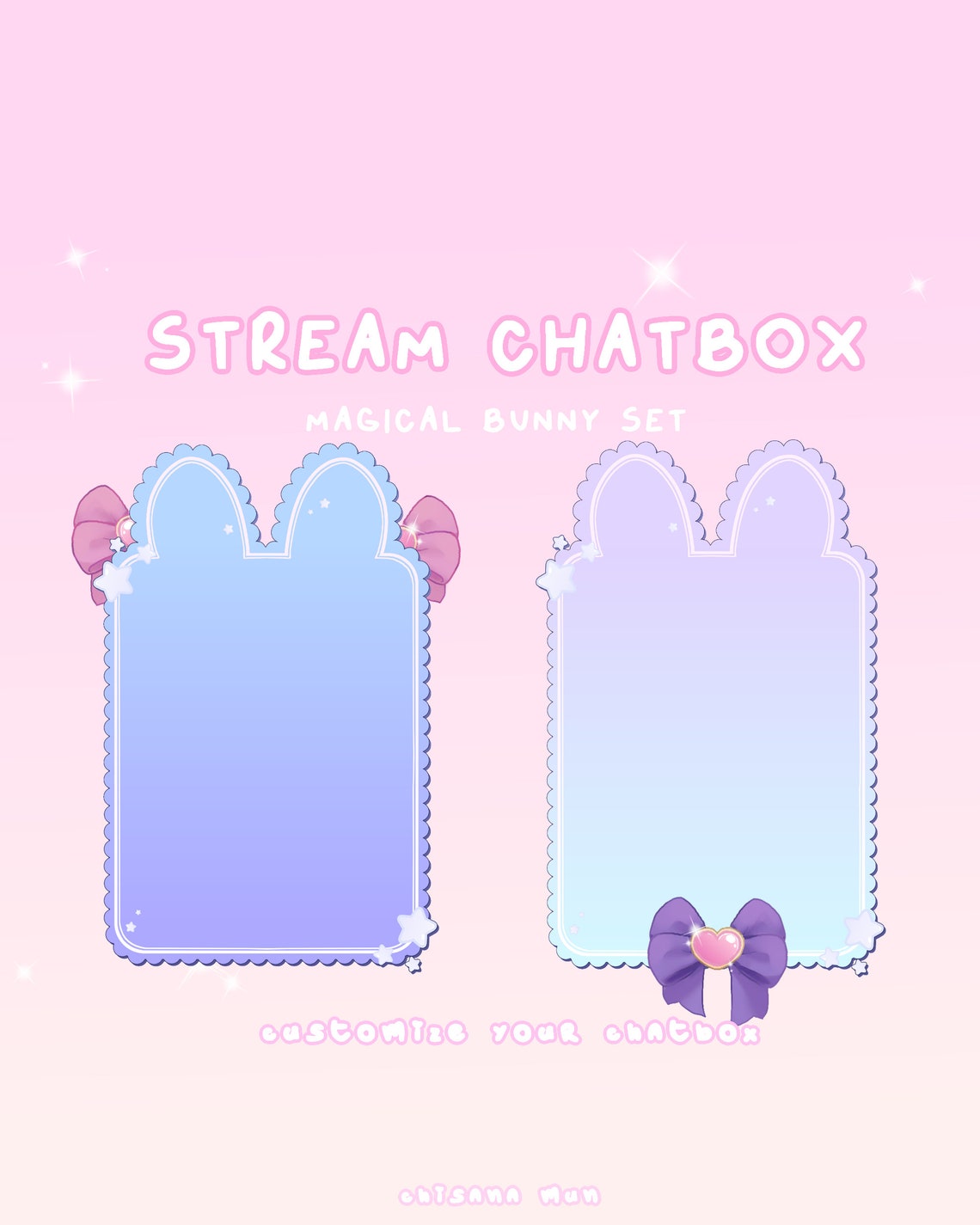 Magical Bunny Chat Box Bundle for Streaming on Twitch OBS - Etsy