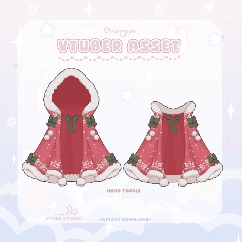 Vtuber Asset | Rigged Winter Cape | Vtube Studio - Etsy