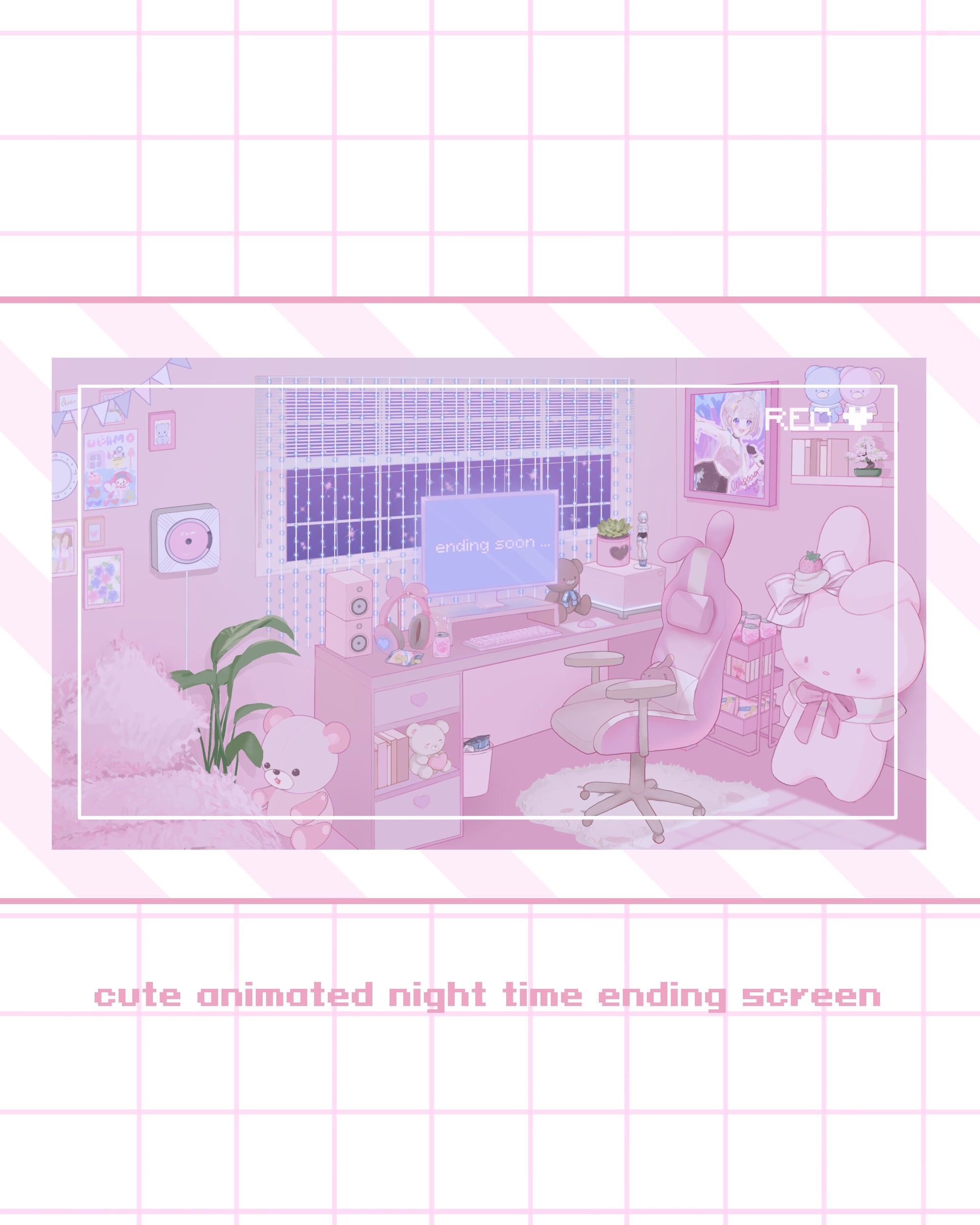 ANIMATED Screens Cute Pink Lofi Aesthetic Kawaii Gamer - Etsy