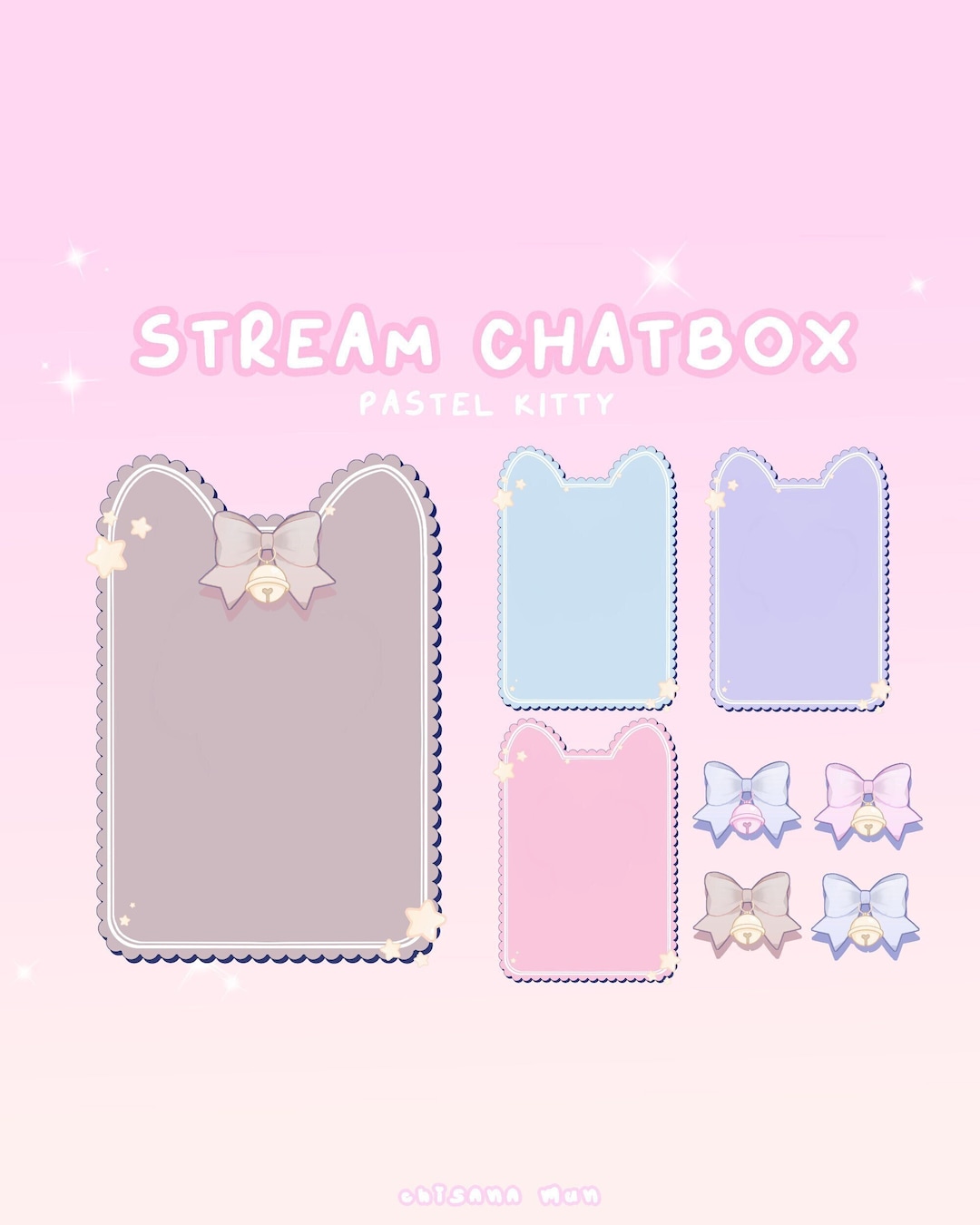 Chat Box Bundle | Purrfectly Cute : Kitty-themed Vtuber Overlay for ...