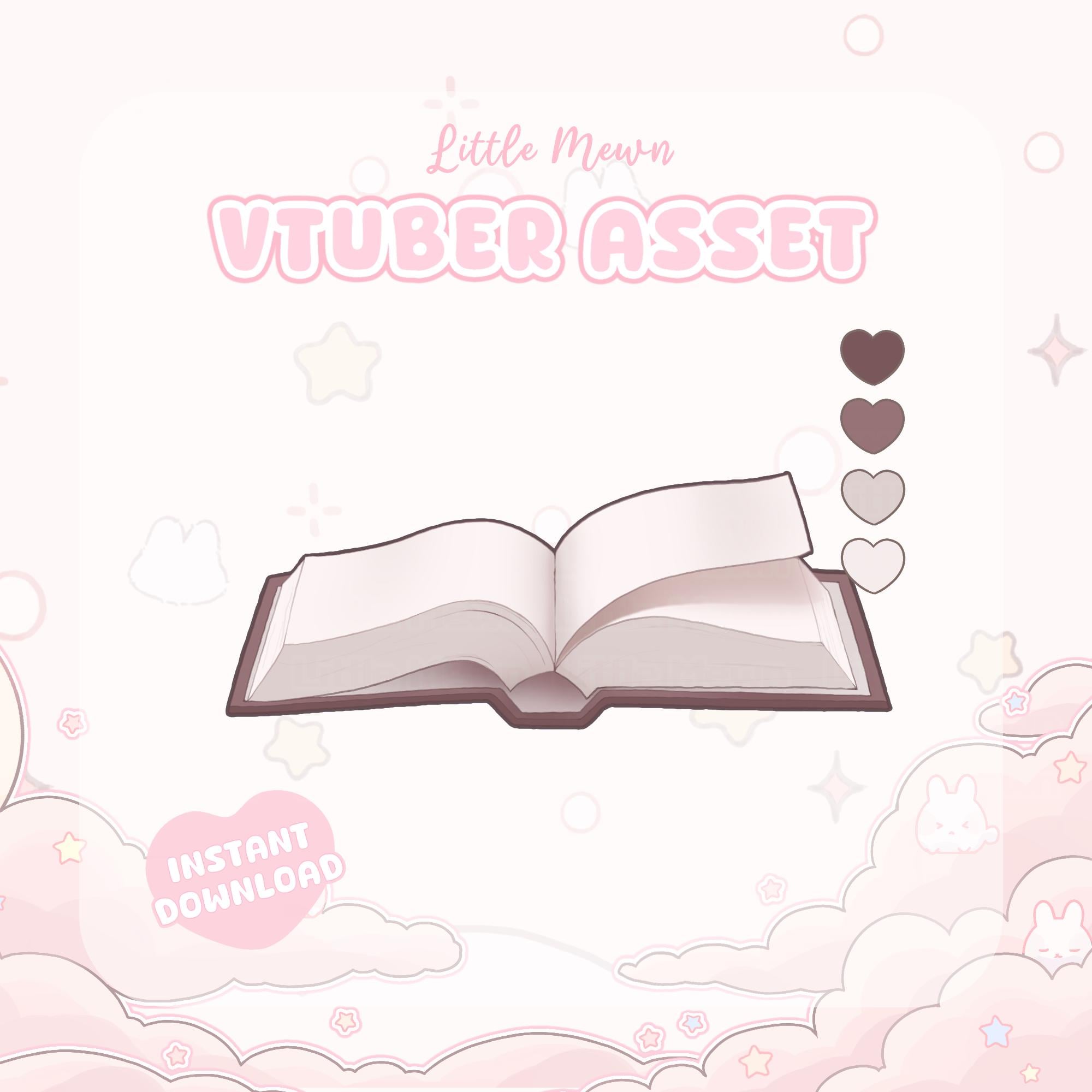 Vtuber Asset | Rigged Floating Magic Book - Etsy