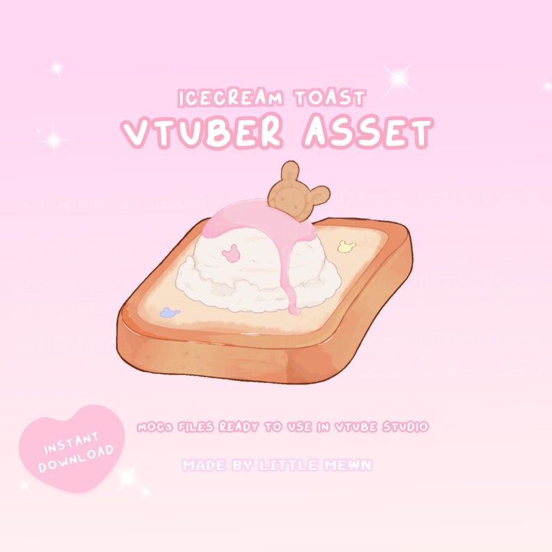 Vtuber Asset Rigged Ice Cream French Toast - Etsy