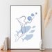Mermaid Bubbles Fish Wall Art,one Line Drawing,under the Sea Mermaid ...