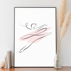 One Line Drawing,ballerina Wall Art,ballet Print,ballerina Art Print ...