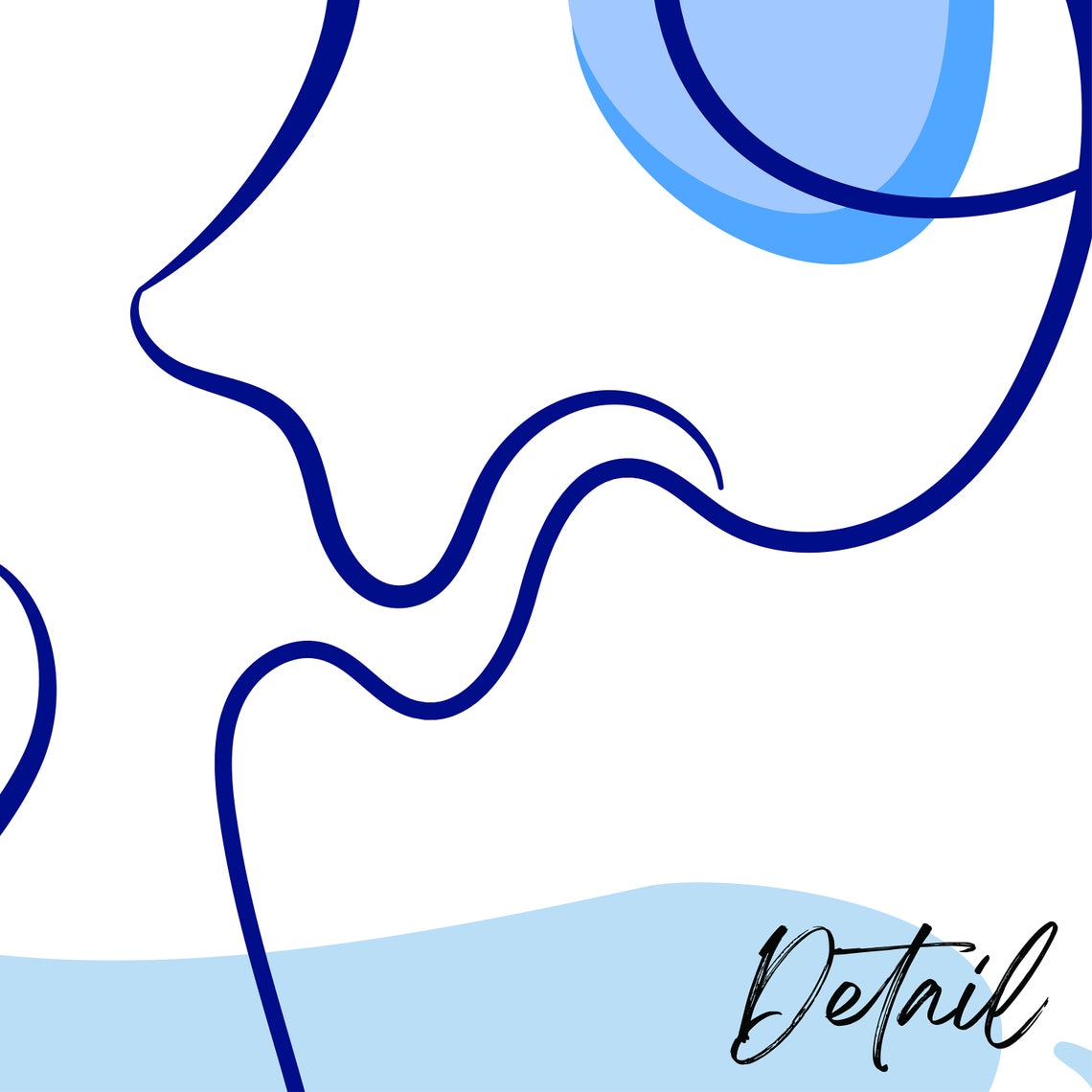 Mermaid Bubbles Fish Wall Art,one Line Drawing,under the Sea Mermaid ...