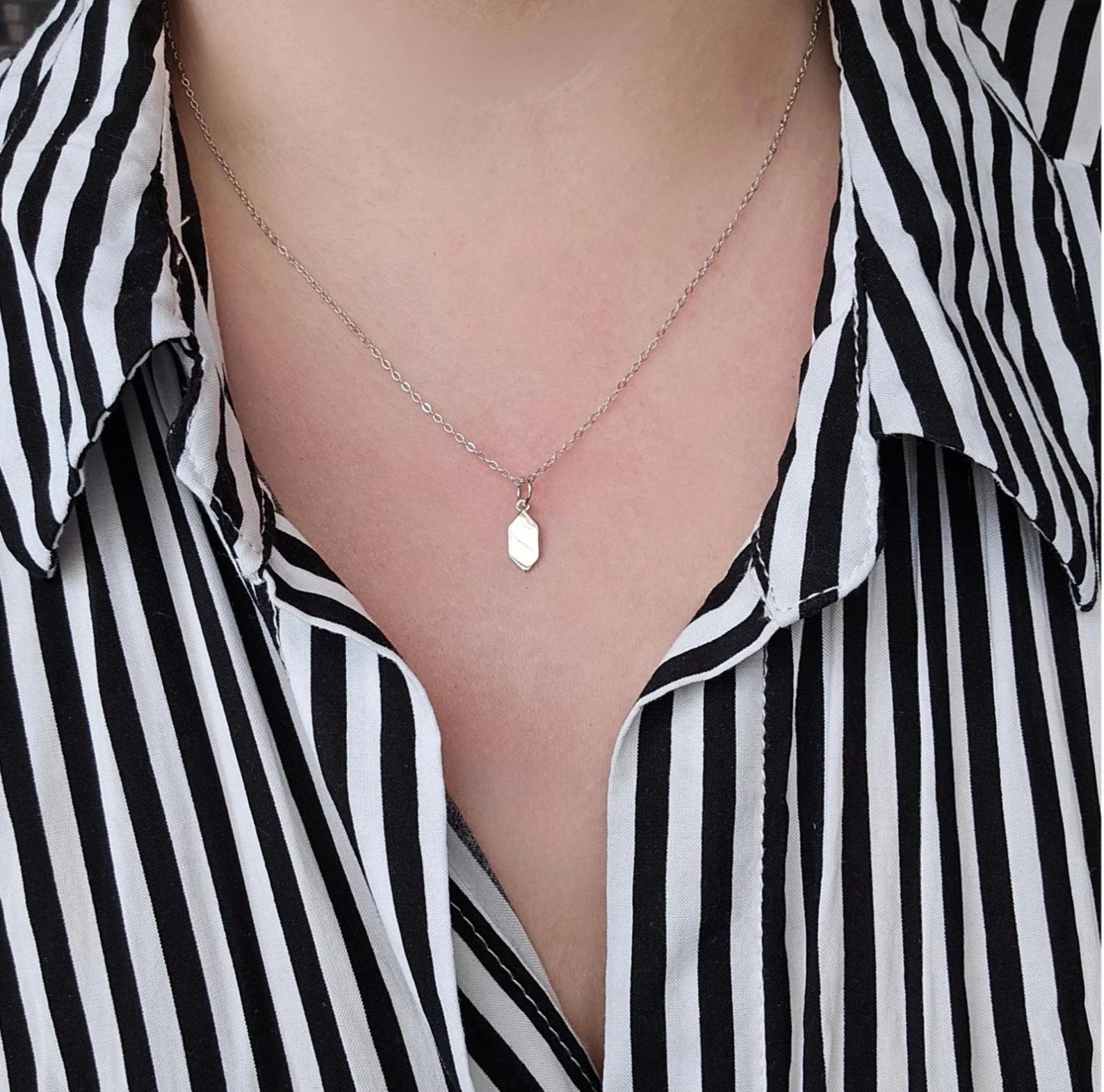 Tiny Silver Rupee Necklace, Sterling Silver, Video Game Jewelry, Gamer ...