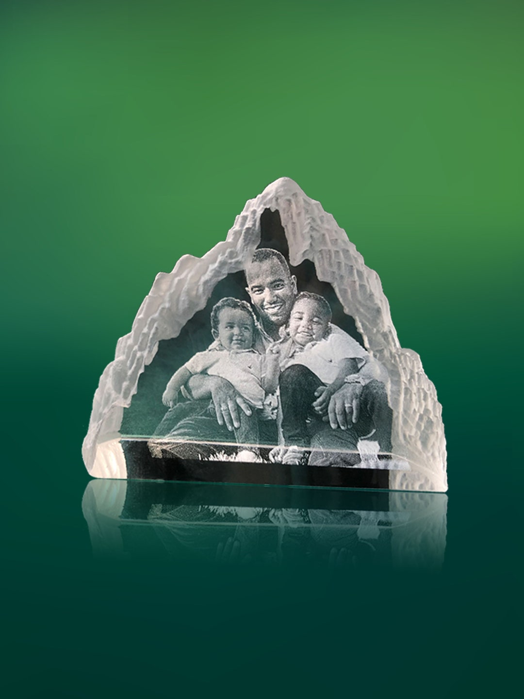 Iceberg Shape Crystal Photo Frame | Photograph on Crystal, Custom ...