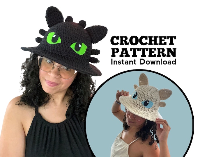 Toothless, How to Train Your Dragon, Crochet Hat **PATTERN ONLY ...